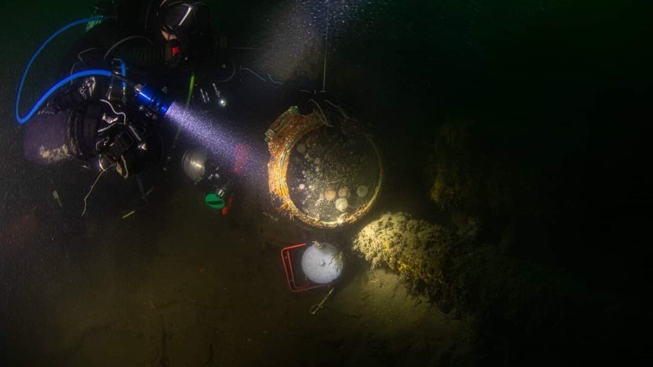 Ashcroft Nautical Clock and Other Instruments Recovered from the Sea